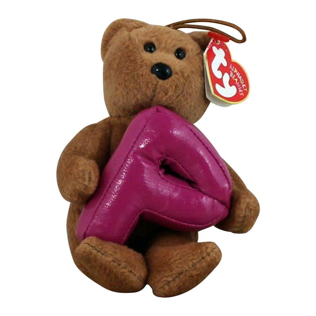 Ty Beanie Baby: P the Bear - Alphabet Beanie | Stuffed Animal | MWMT ...