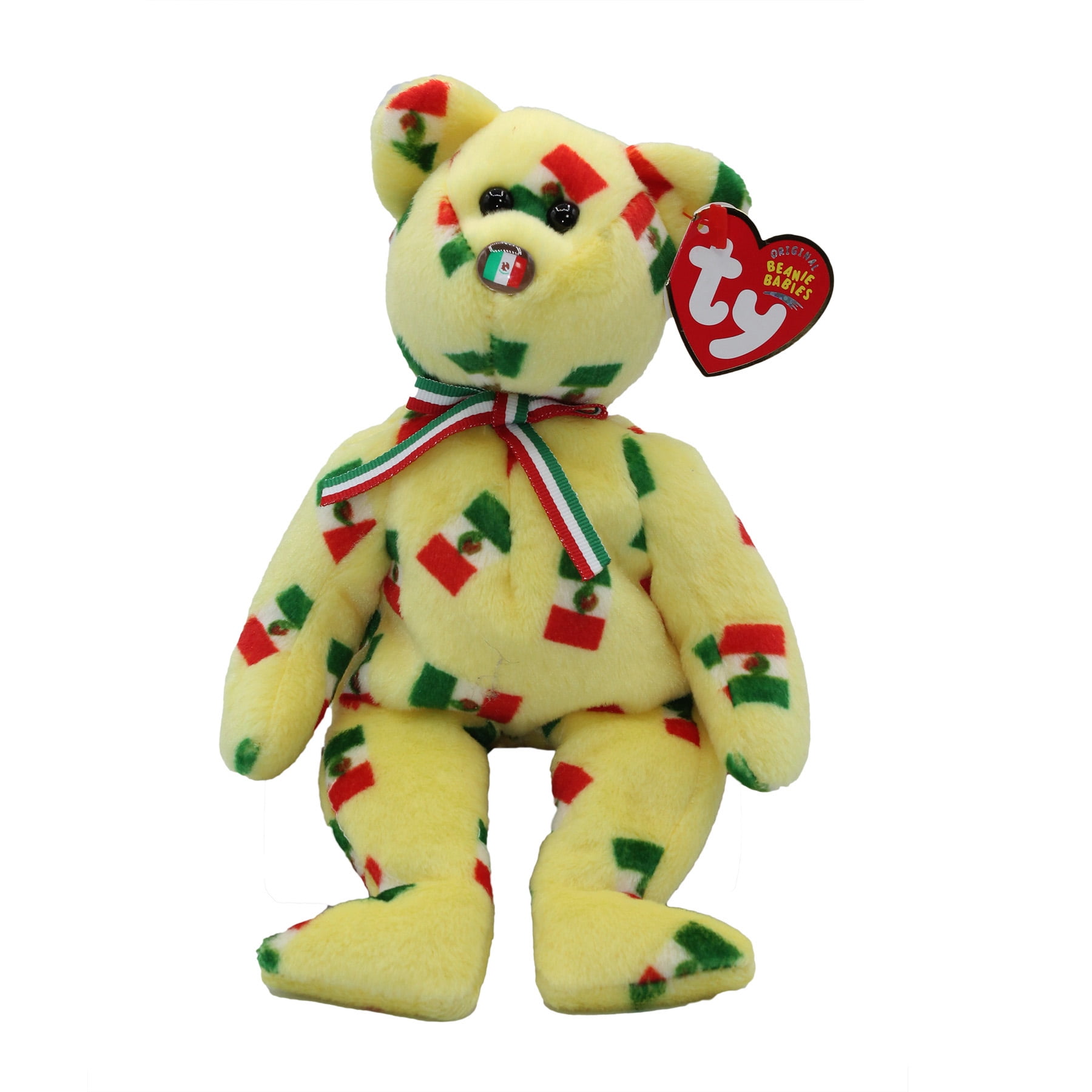 Ty Beanie Baby: Pinata the Bear - Flag Nose | Stuffed Animal | MWMT ...