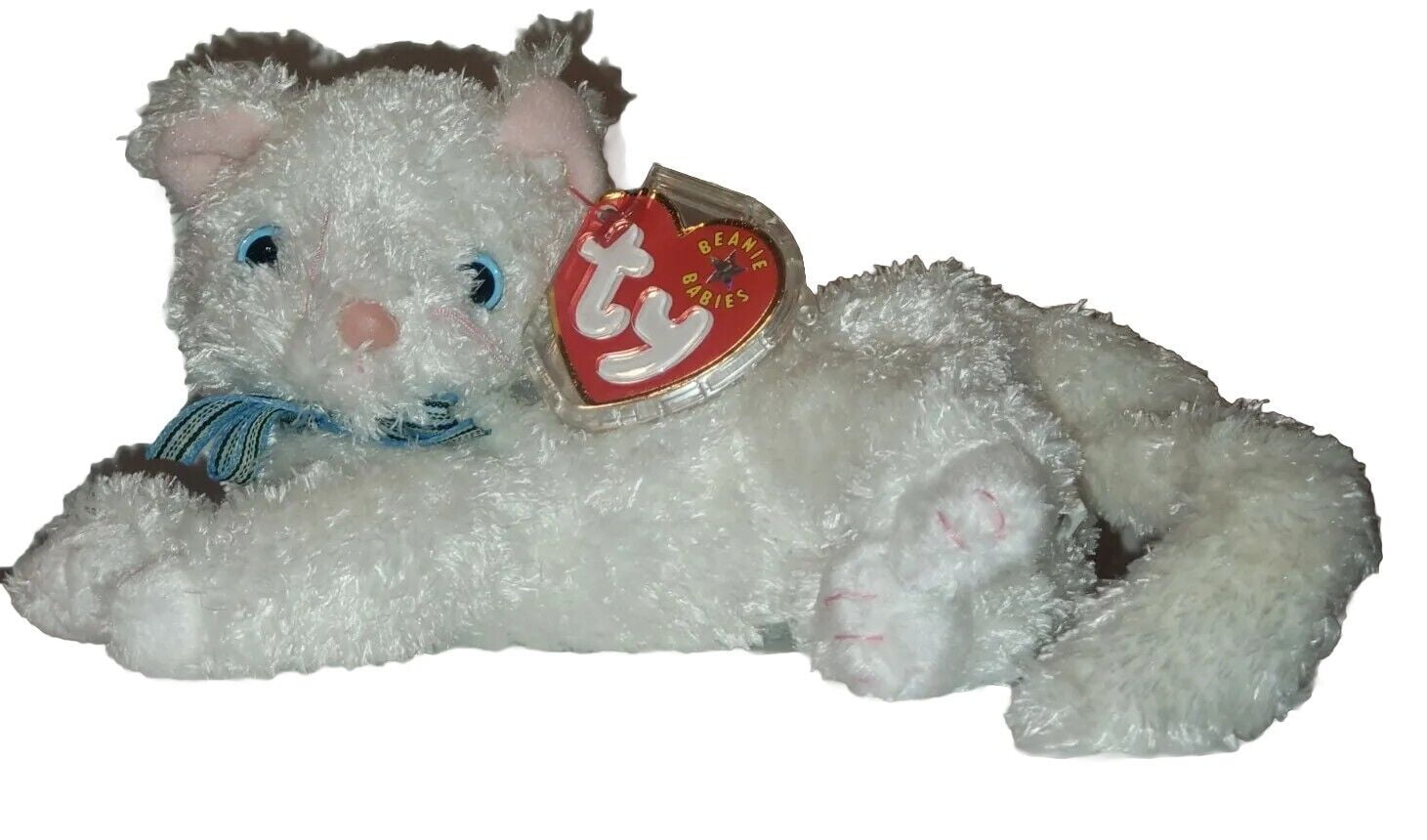 Ty Beanie Baby - STARLETT the White Cat( 6.5" Plush) (BONUS ONE RANDOM ...
