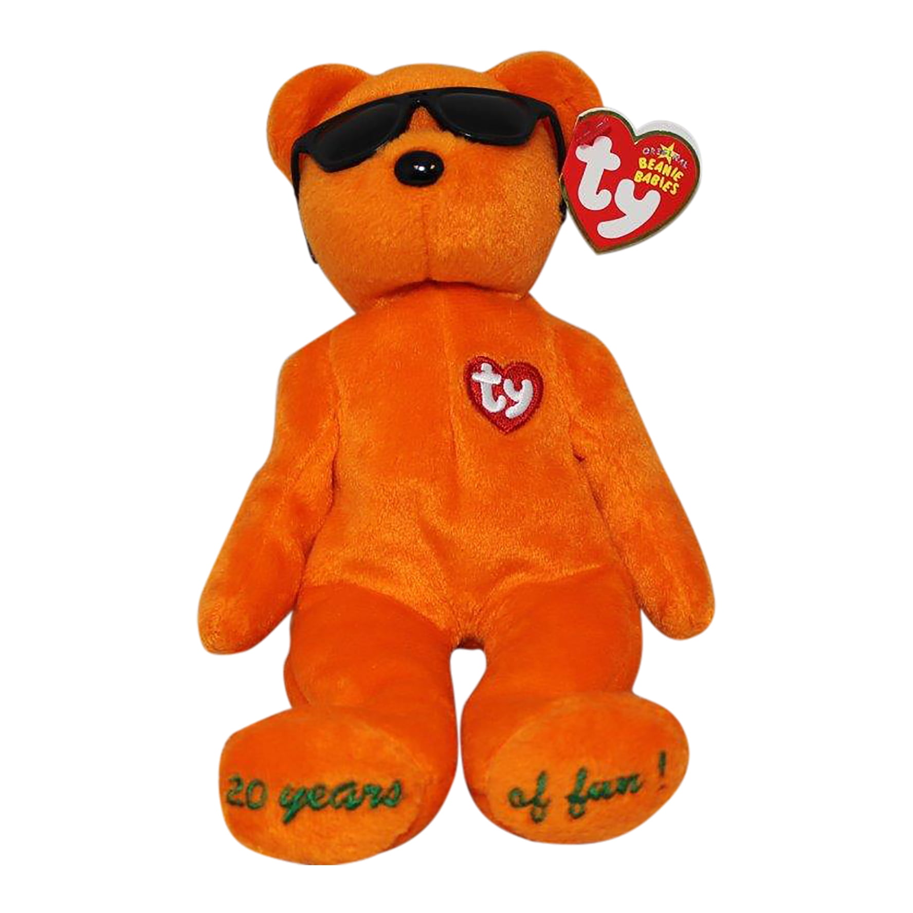 Ty Beanie Baby: Summertime Fun the Bear - Dallas - Orange | Stuffed ...