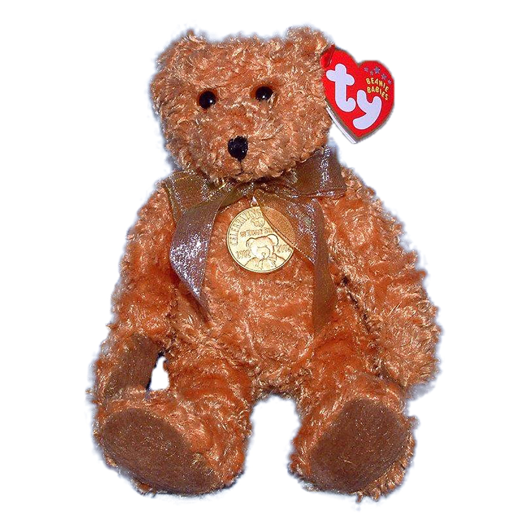 Ty Beanie Baby: Teddy the Bear | Stuffed Animal | MWMT - Walmart.com