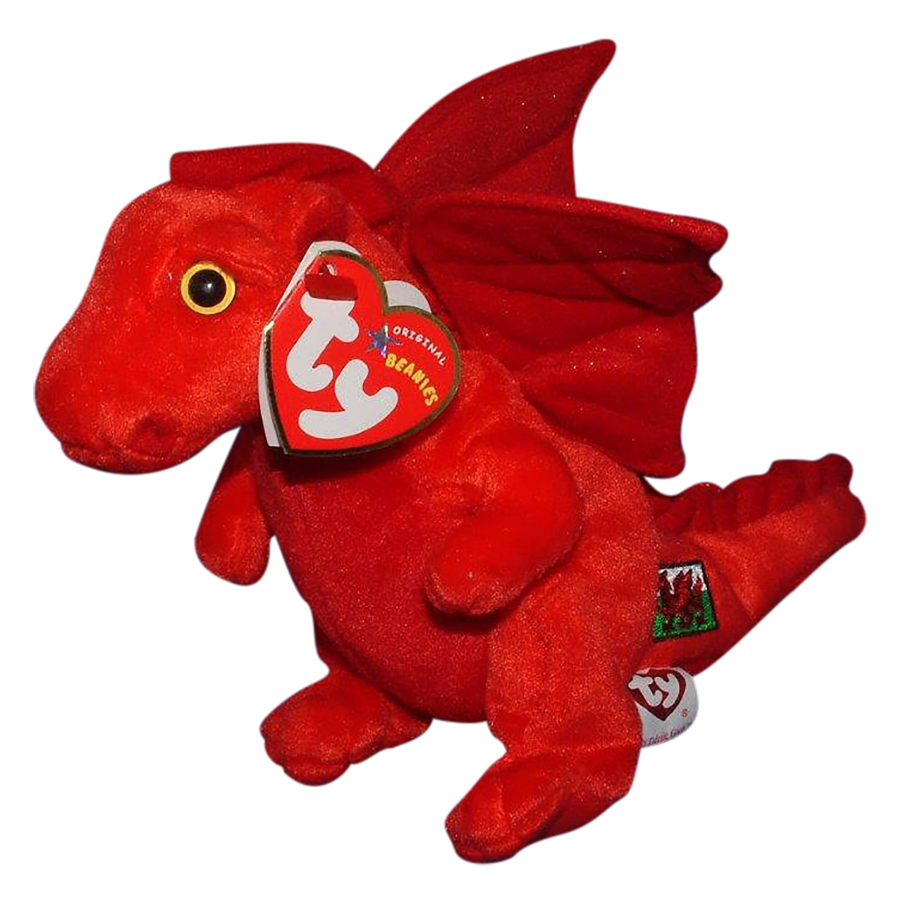 Ty Beanie Baby: Y Ddraig Goch the Dragon | Stuffed Animal | MWMT's ...