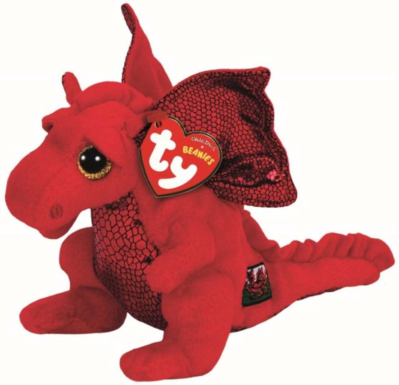 Ty Beanie Baby - Y Ddraig Goch the Red Dragon Plush New (BONUS 1 FUN ...