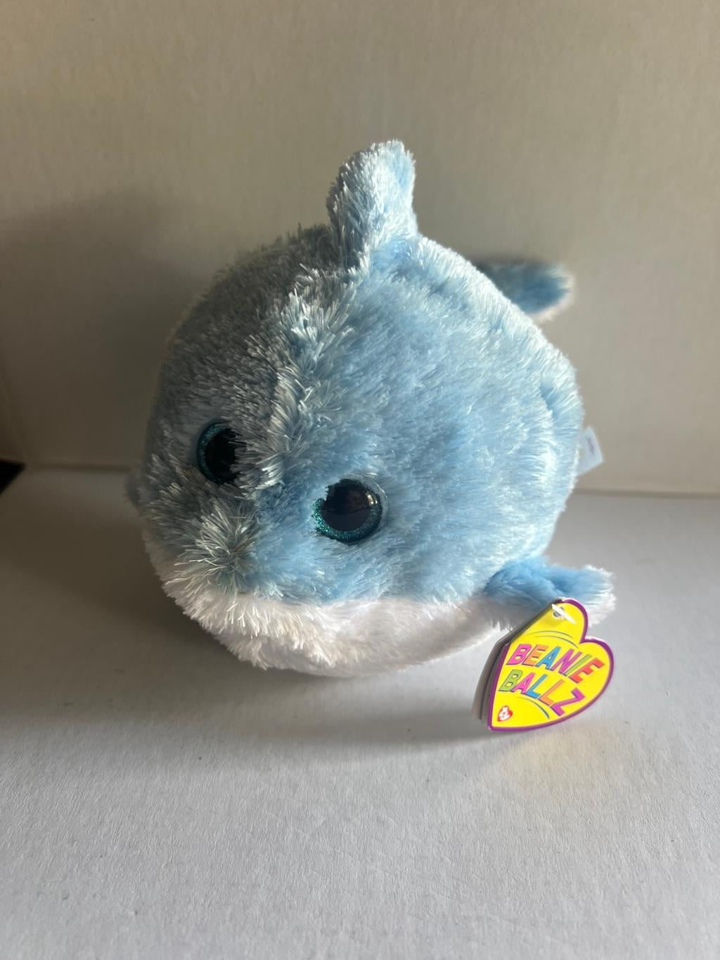 Ty Beanie Ballz- LAGUNA the Blue & White Dolphin 5" Plush Toy New ...