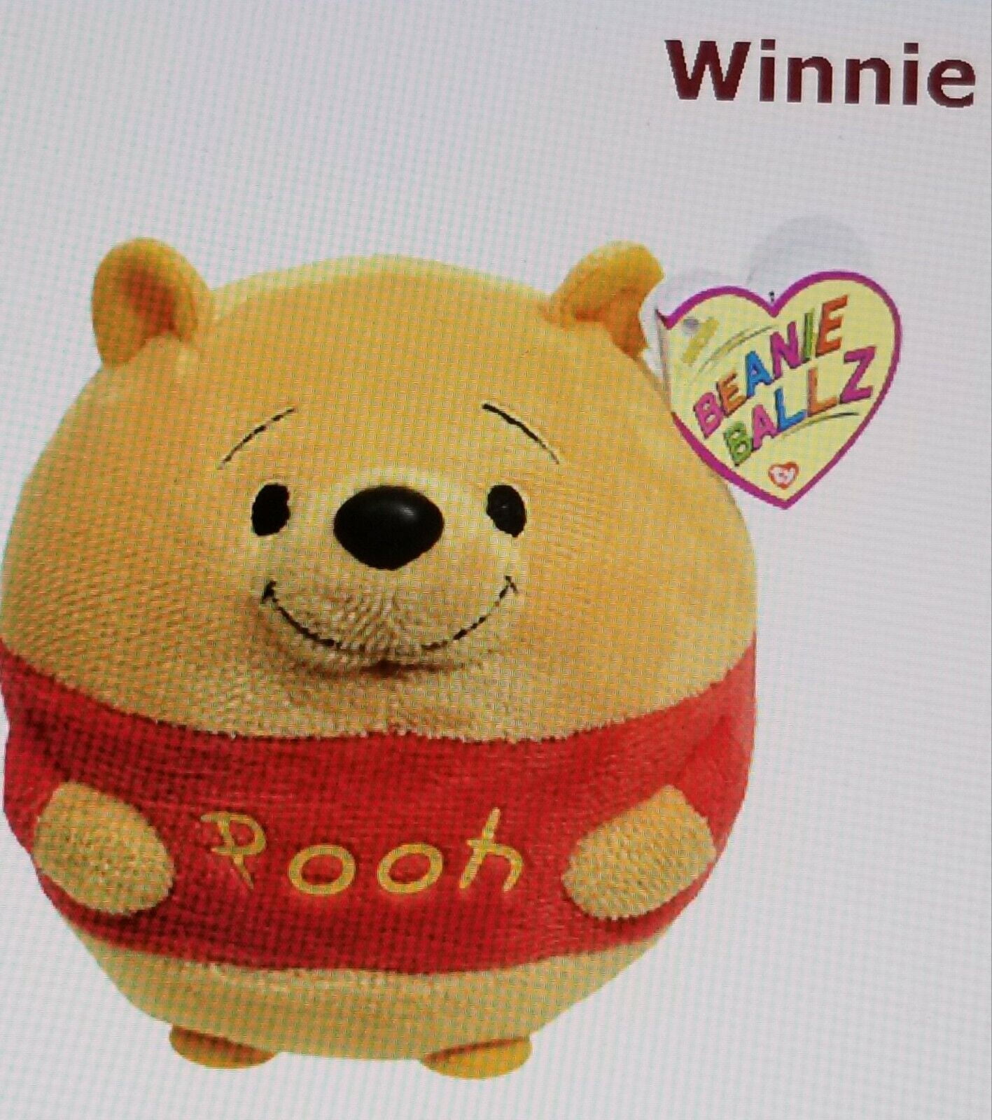 Ty Beanie Ballz - Winnie the Pooh Bear Ball (5" Disney Plush) (BONUS ...