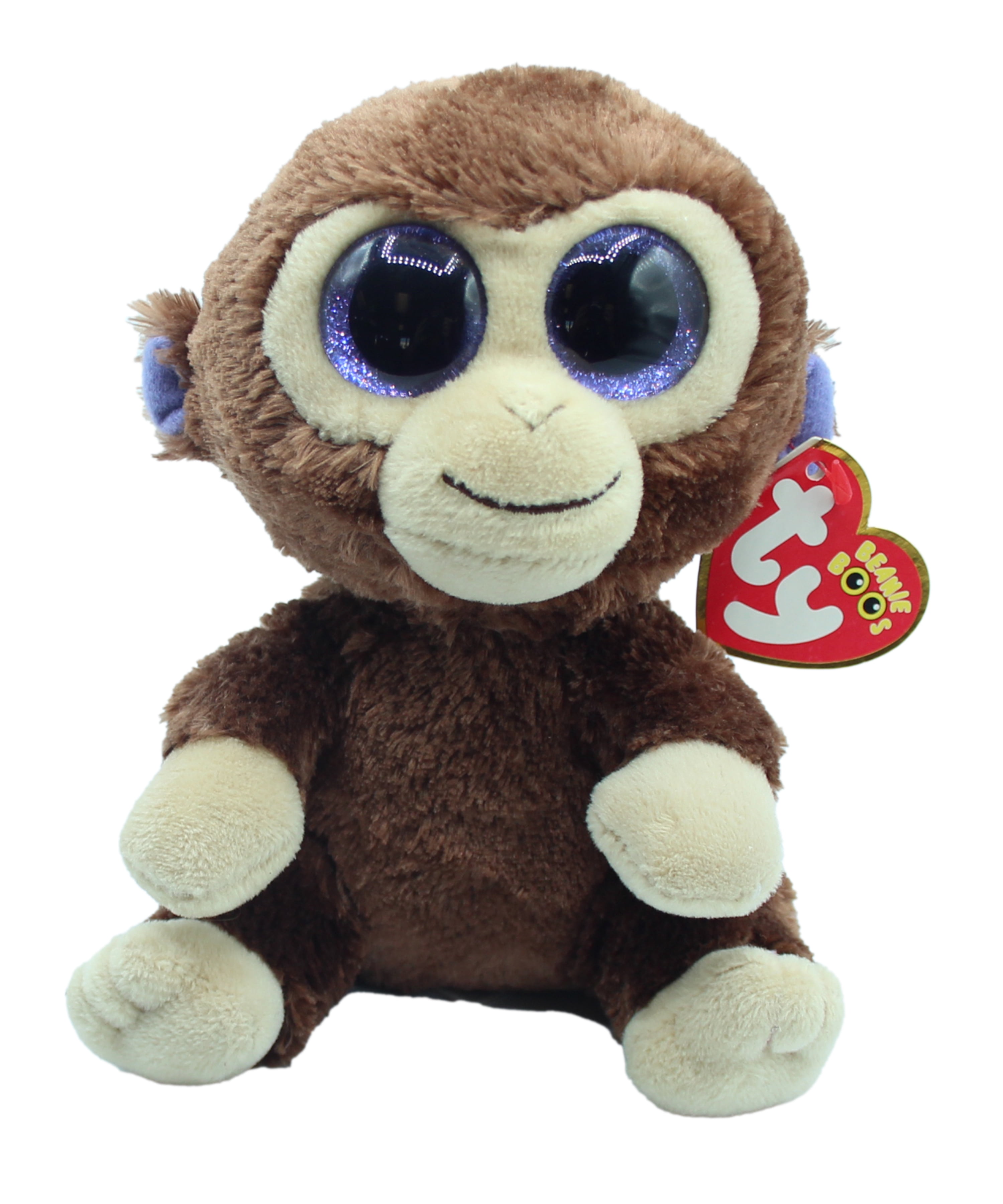 Ty Beanie Boo: Coconut the Monkey - Glitter Eyes, Regular Size ...