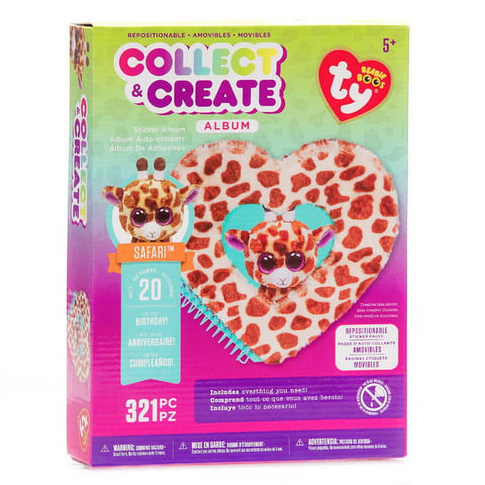 Ty Beanie Boo Sticker Album Gift Pack Girafe - Walmart.com