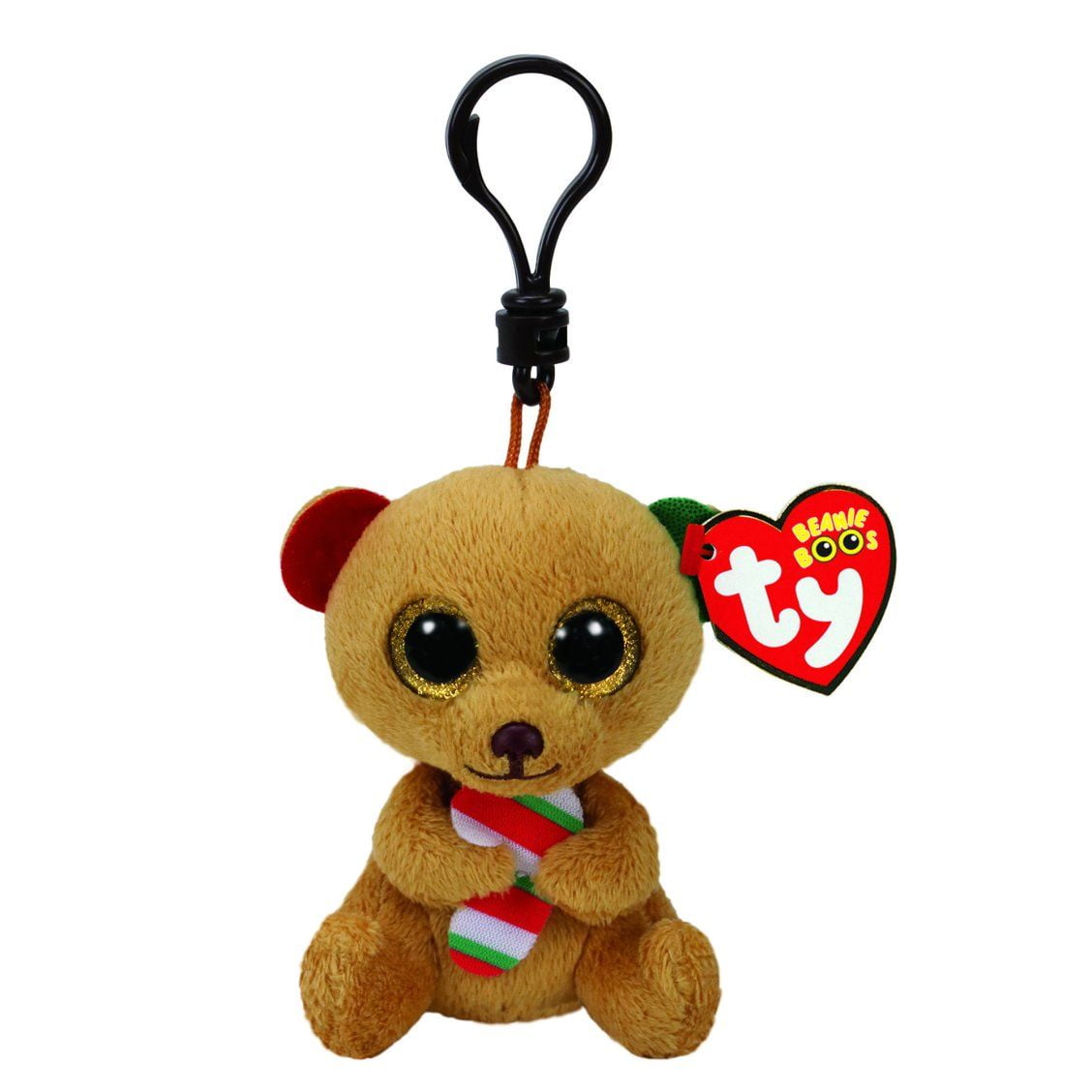 Ty Beanie Boos Bella the Christmas Bear Key Clip - Walmart.com