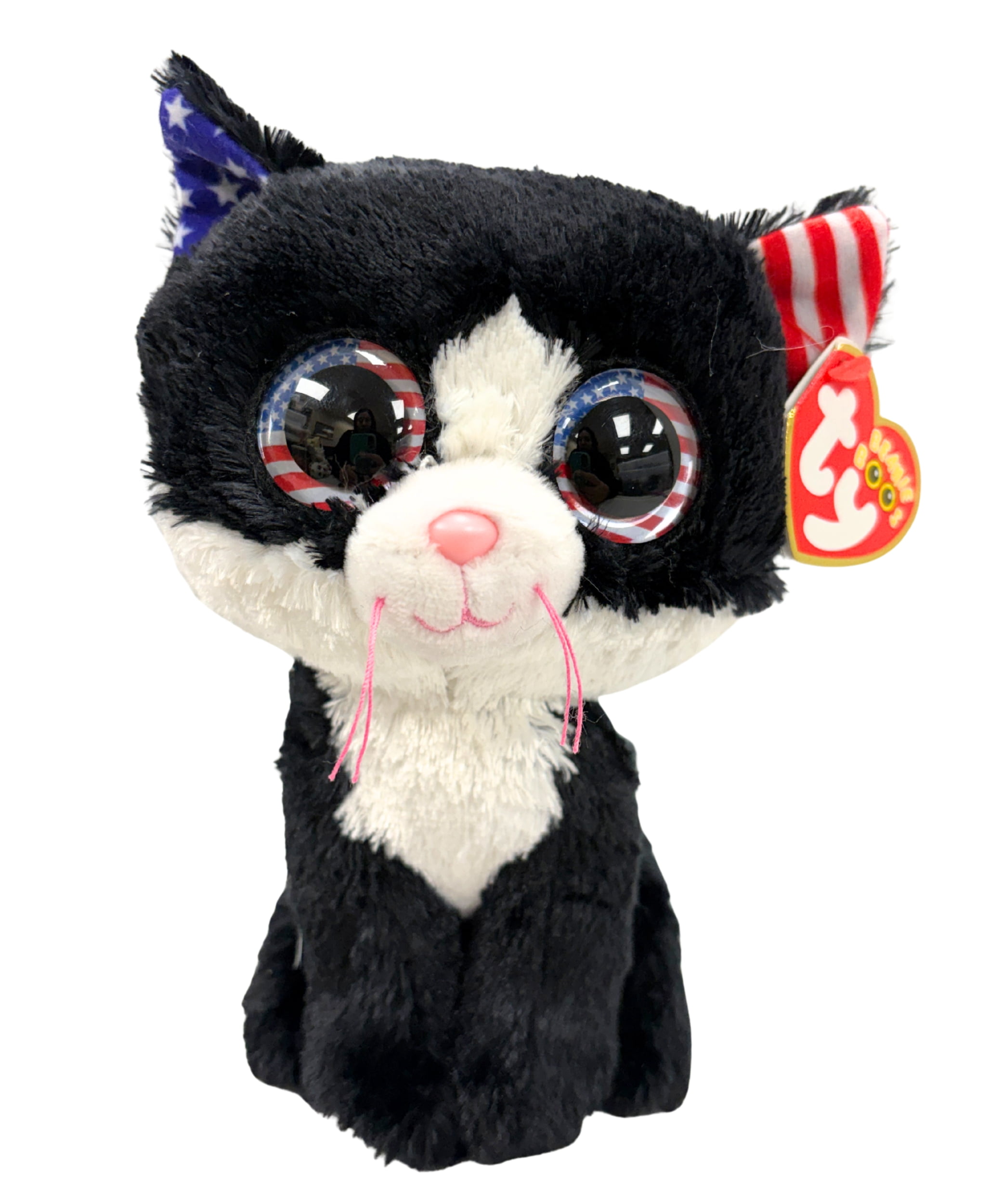 Ty Beanie Boos - Freedom the Cat – Glitter Eyes – Cracker Barrel, USA ...