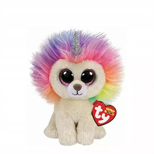 Ty Beanie Boos - LAYLA the Rainbow Lion (Glittery Eyes) 6" Plush ...