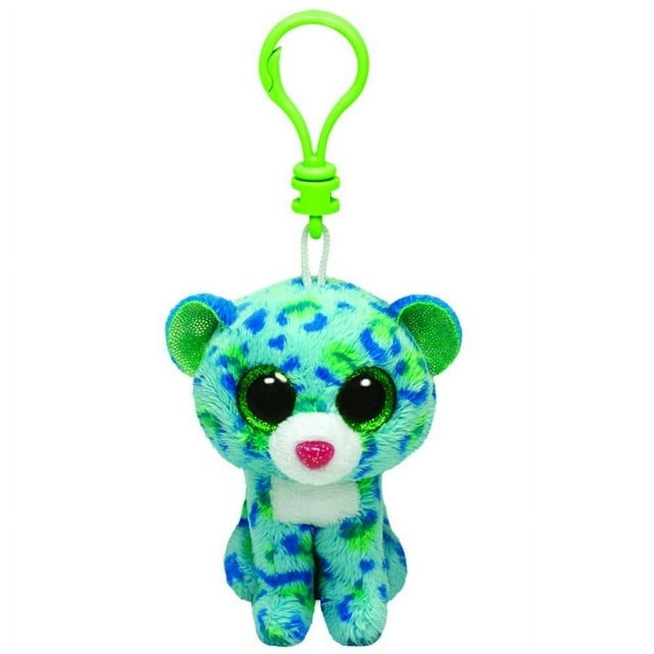 Ty Beanie Boos - LEONA The Leopard Plush (Glittery Eyes) (Key Clip ...
