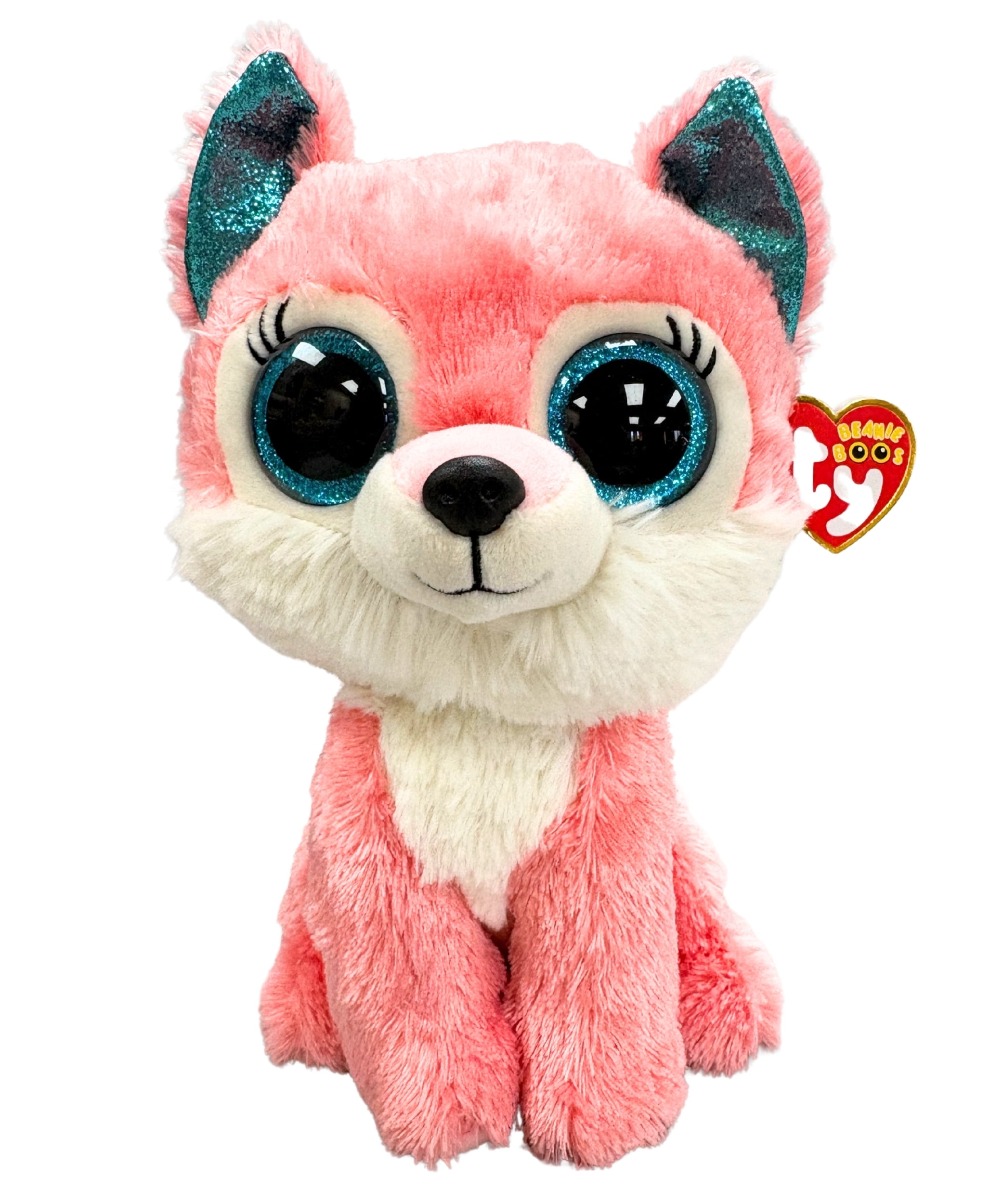 Ty Beanie Boos - Maggie the Wolf – Medium – Glitter Eyes – Great Wolf ...