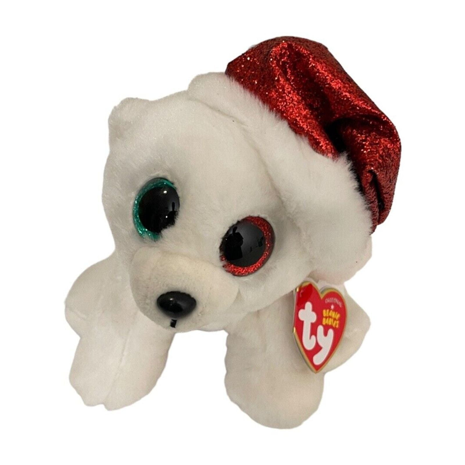 Ty Beanie Boos - OSLO the Holiday Polar Bear Plush (Wearing Santa Hat ...