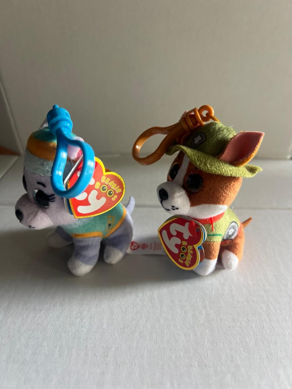 Ty Beanie Boos - Paw Patrol Tracker & Everest Clip Plush Toy Set New ...