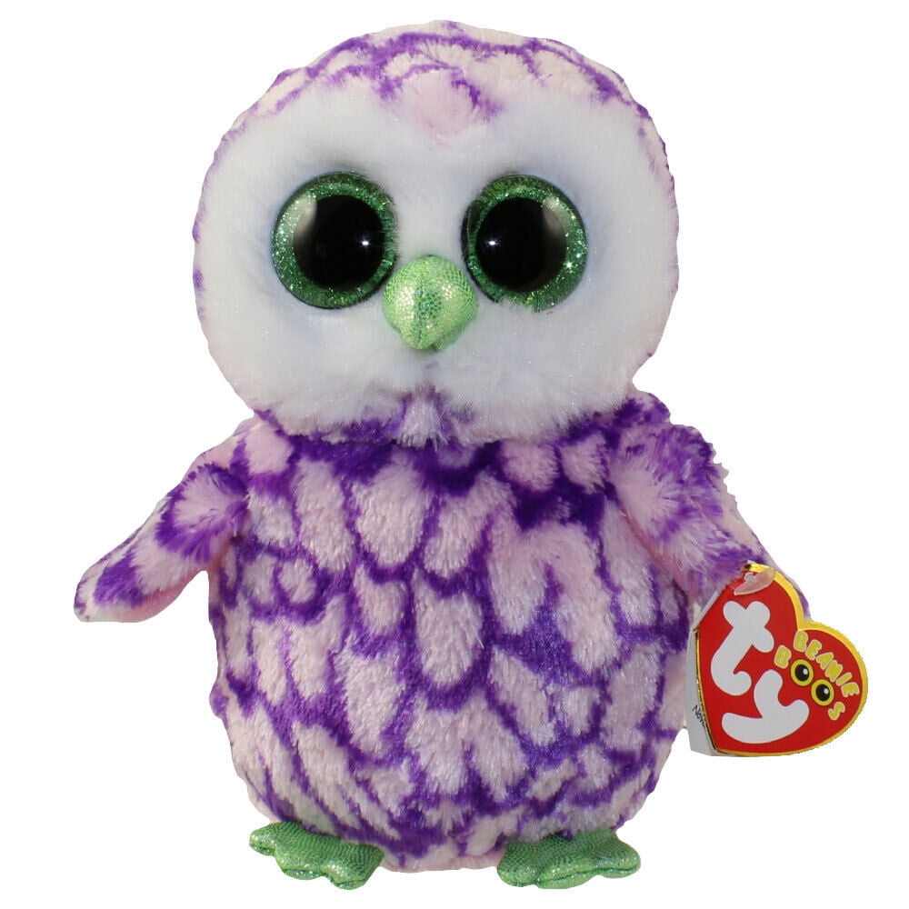 Ty Beanie Boos - Pipper The Owl Regular Size 6" Plush Glittery Eyes ...