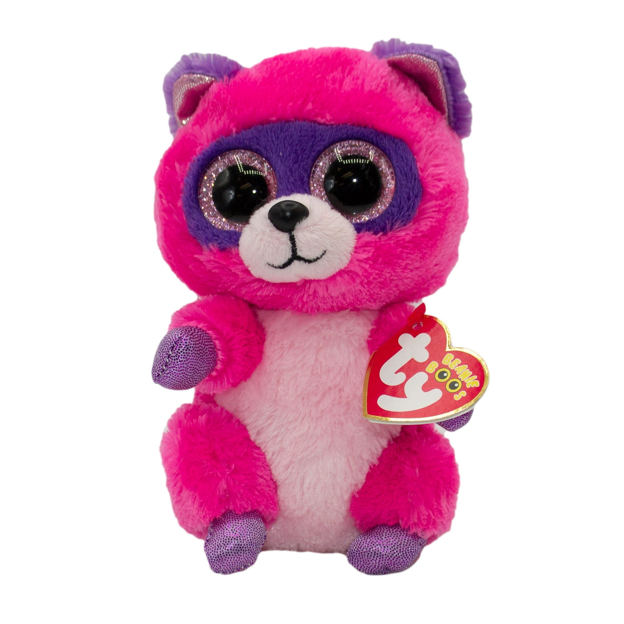 Ty Beanie Boos - ROXIE the Pink and Purple Raccoon (6" Plush) (BONUS 1 ...
