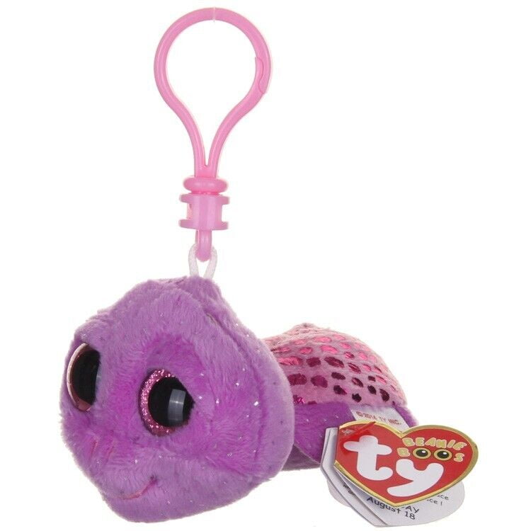 Ty Beanie Boos - SLOWPOKE The Purple Turtle (3" Key Clip Plush)(BONUS ...