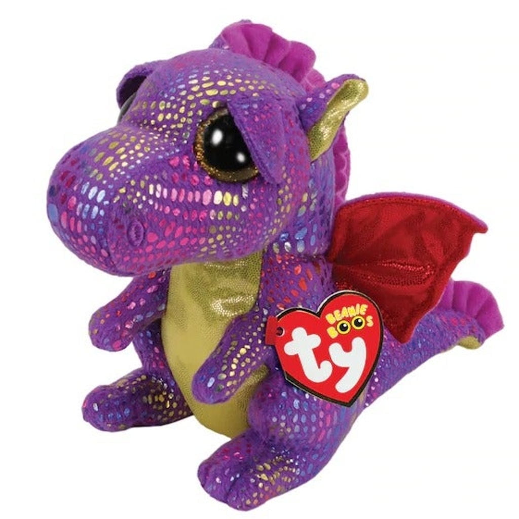 Ty Beanie Boos - Spectra Purple Dragon (6" Plush) (BONUS 1 TY RANDOM TY ...