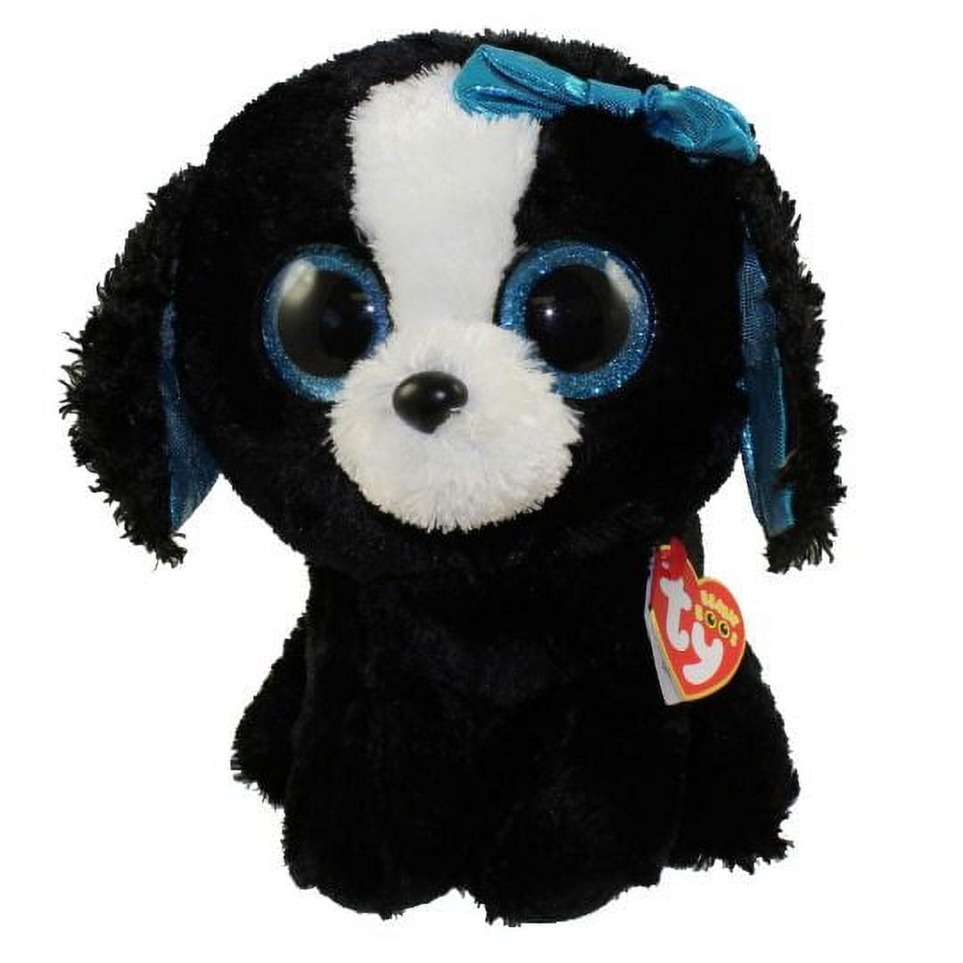 Ty Beanie Boos - TRACEY the Black & White Dog (Glittery Eyes) (Medium ...