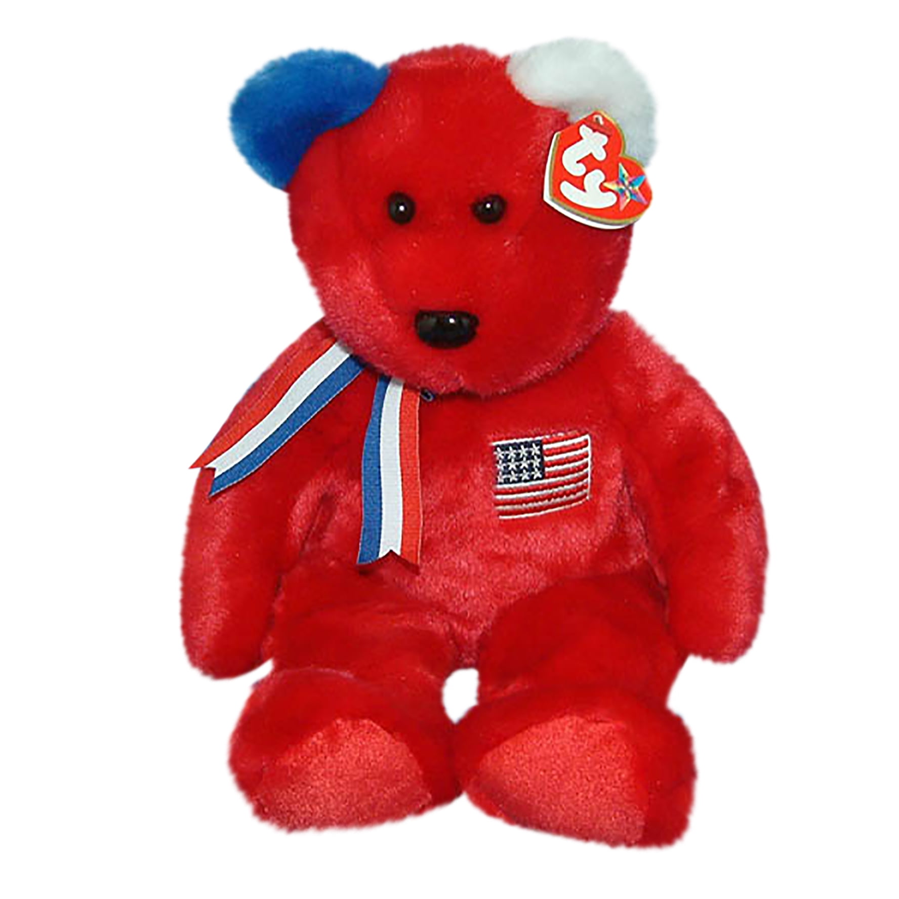 Ty Buddy: America the Red Bear | Stuffed Animal | MWMT's - Walmart.com