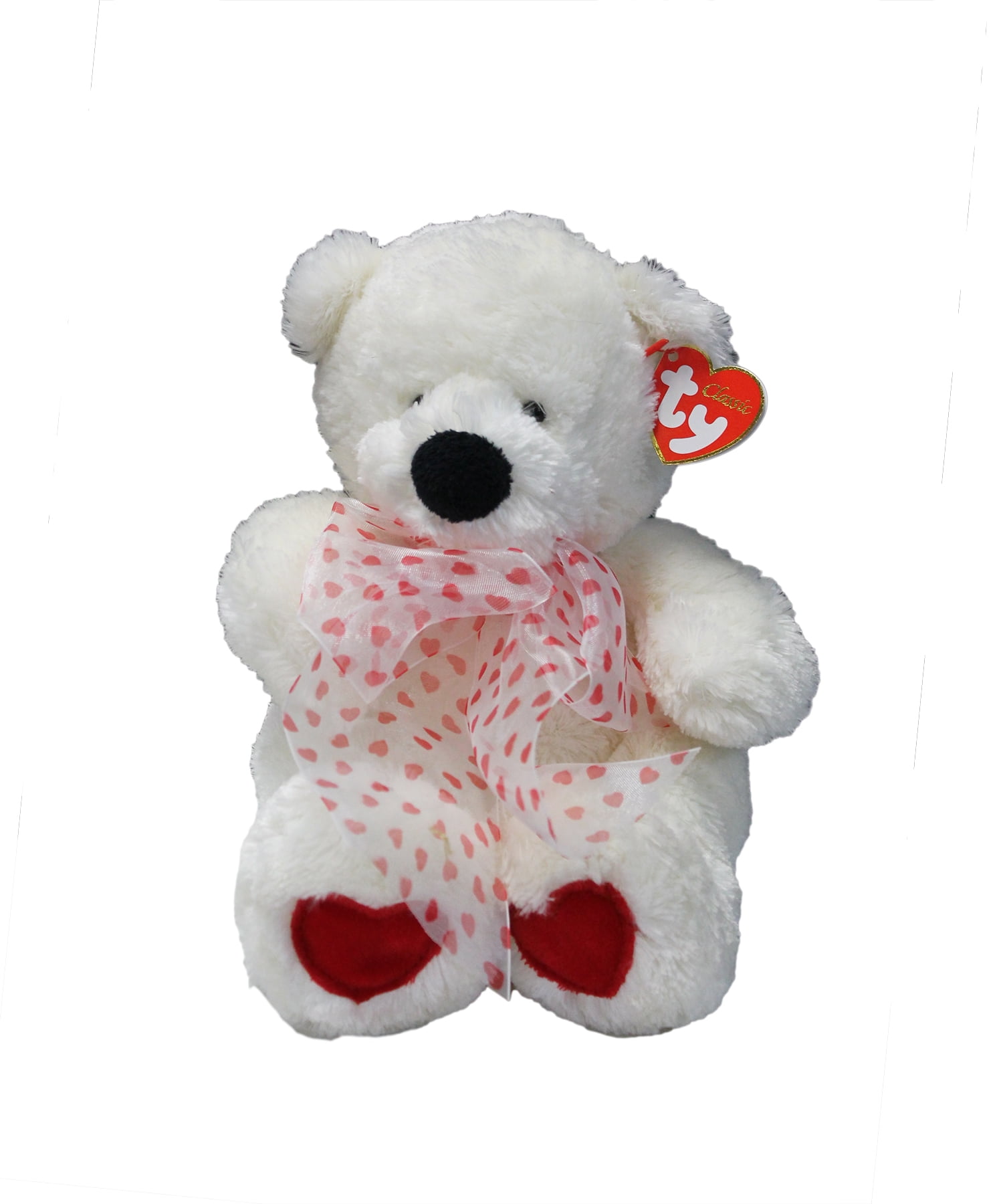 Ty Classics: Caressa the White Bear | Stuffed Animal | MWMT - Walmart.com