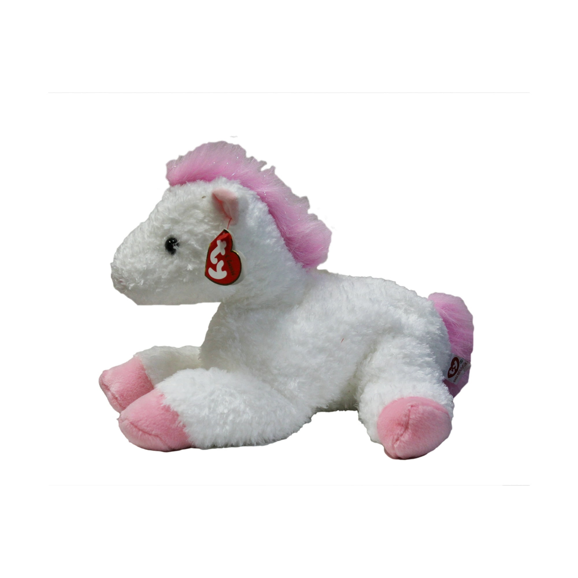 Ty Classics - DREAMLAND the White & Pink Horse Plush (BONUS ONE RANDOM ...