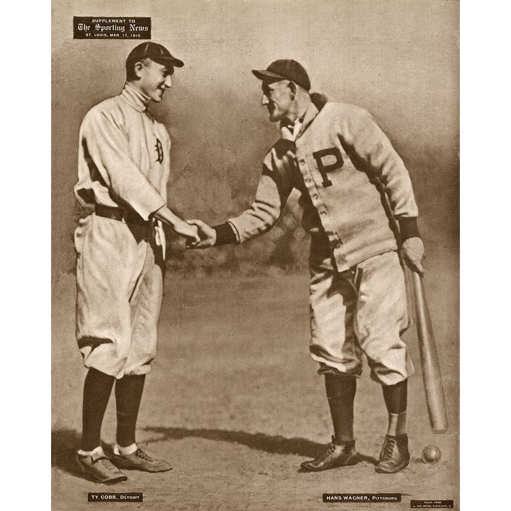 Ty Cobb And Honus Wagner 1880 Poster Print by Leopold Morse Goulston ...