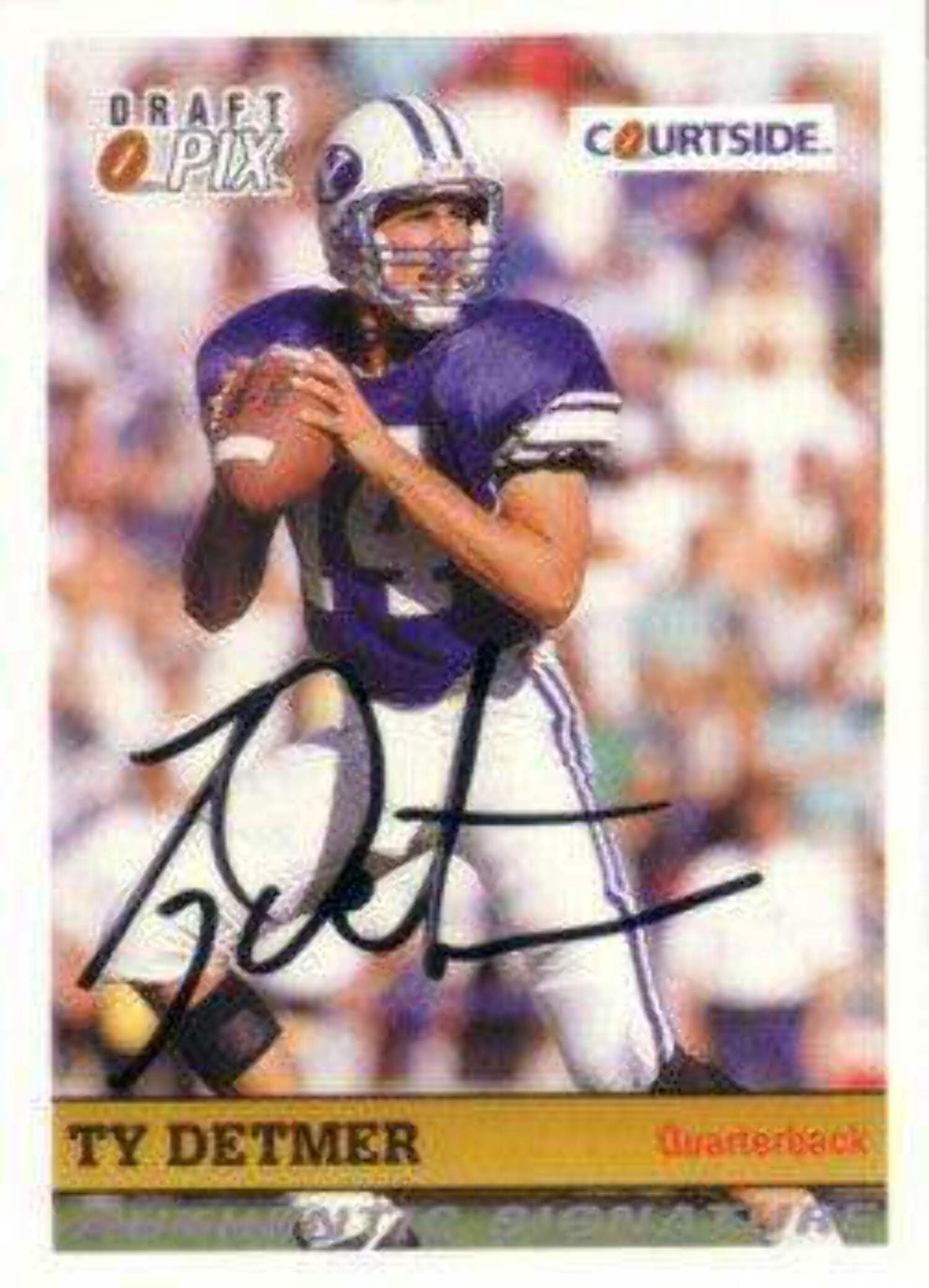 Ty Detmer certified autograph BYU Cougars 1992 Courtside card - Walmart.com