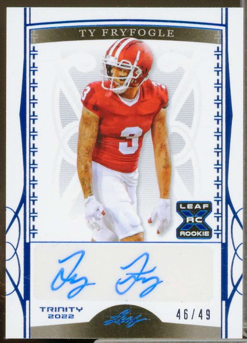 Ty Fryfogle Rookie Card 2022 Leaf Trinity Navy #BATF1 - Walmart.com
