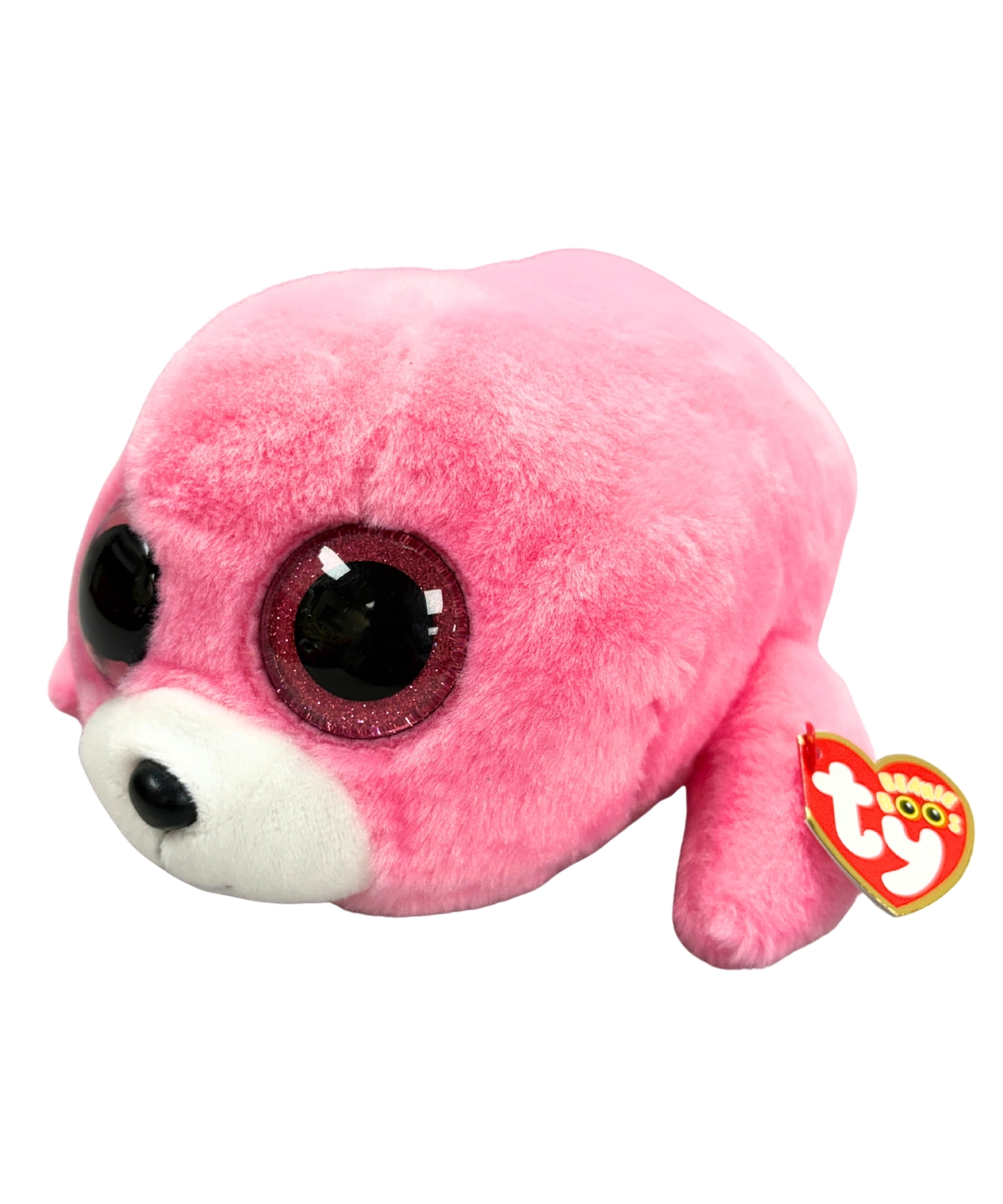 Ty Beanie Boos - Pierre the Seal – Medium – Glitter Eyes – Medium Size ...