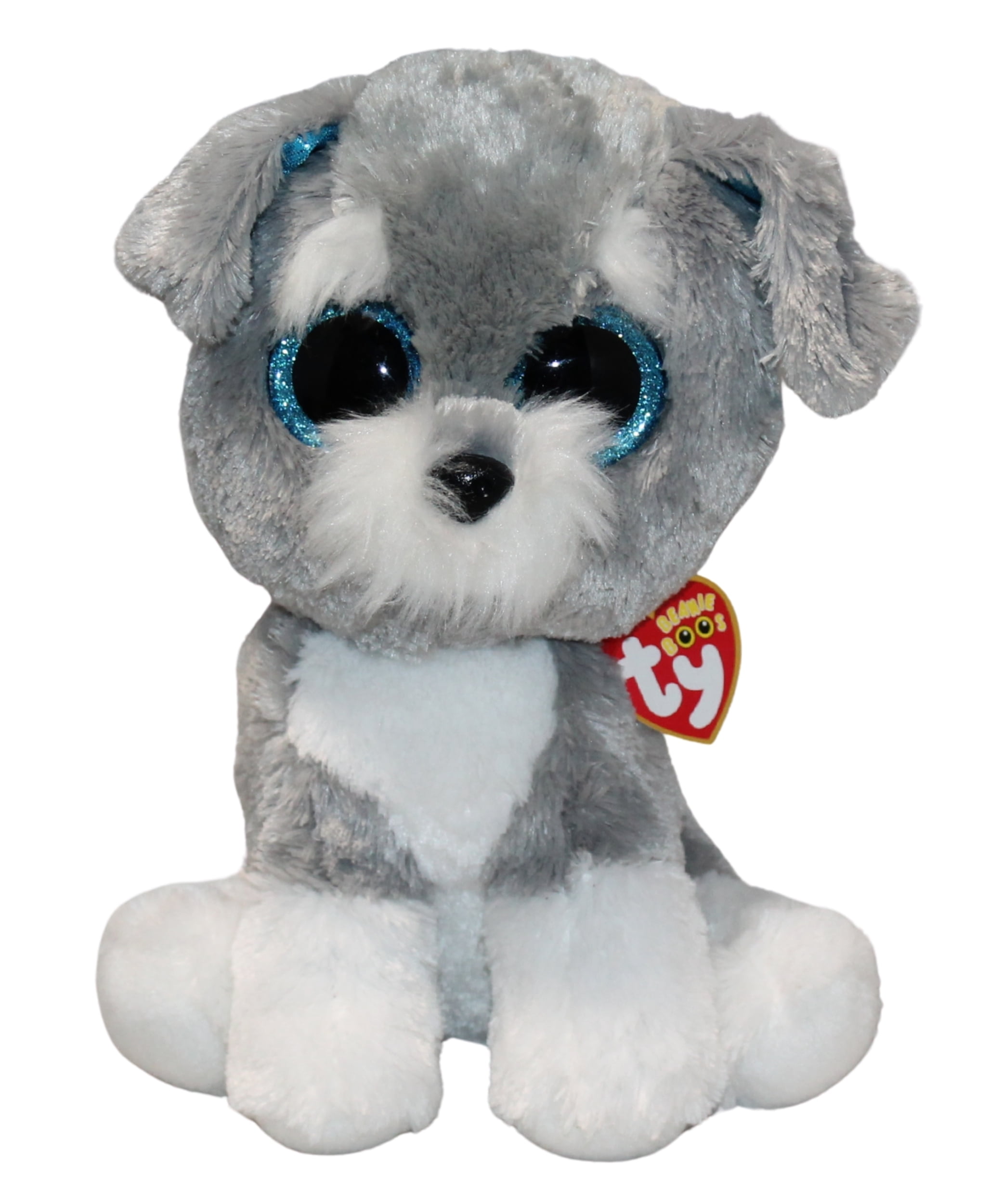 Ty Beanie Boos - Whiskers the Schnauzer – Medium (9") – Glitter Eyes ...