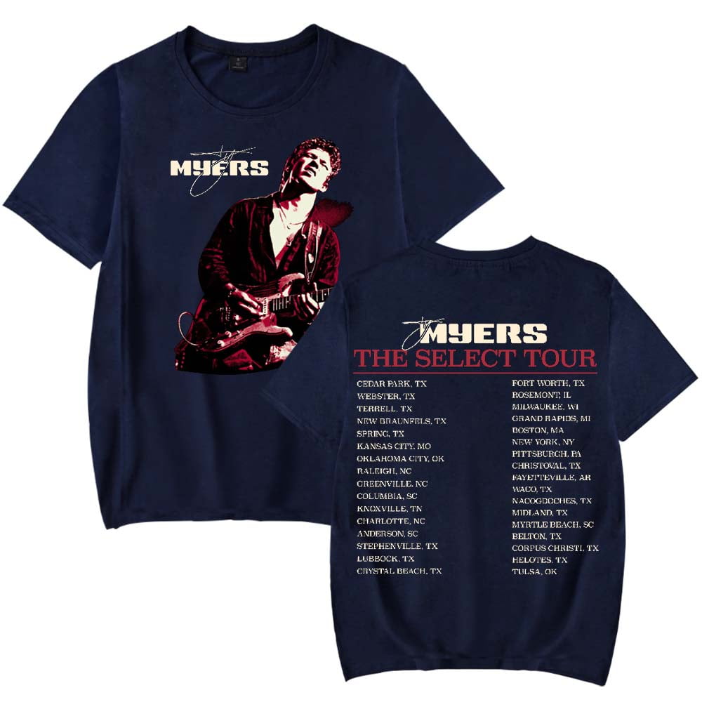 Ty Myers 2025 The Select Tour T-shirt Classic Round Neck Short Sleeve ...