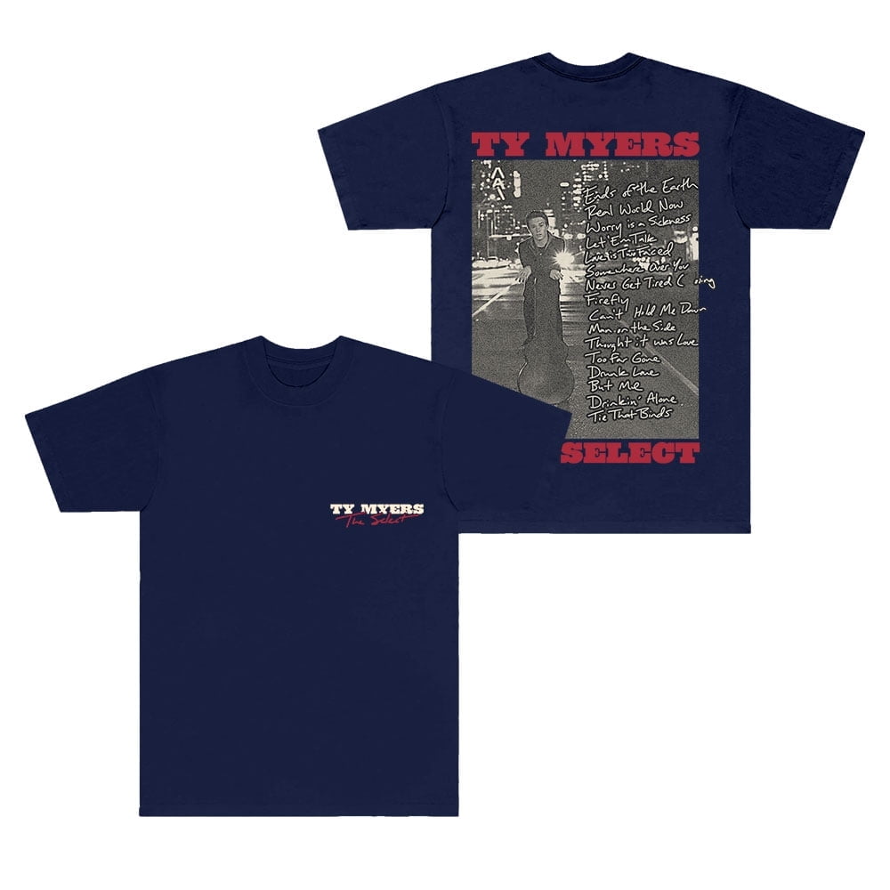Ty Myers 2025 The Select Tour T-shirt Fashion Casual Short Sleeve ...
