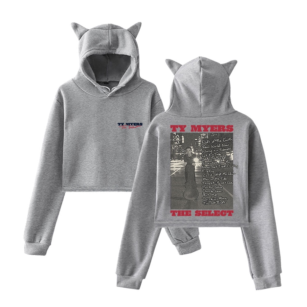 Ty Myers The Select Album Merch Pullover Female Cat Ears Hoodie Long ...