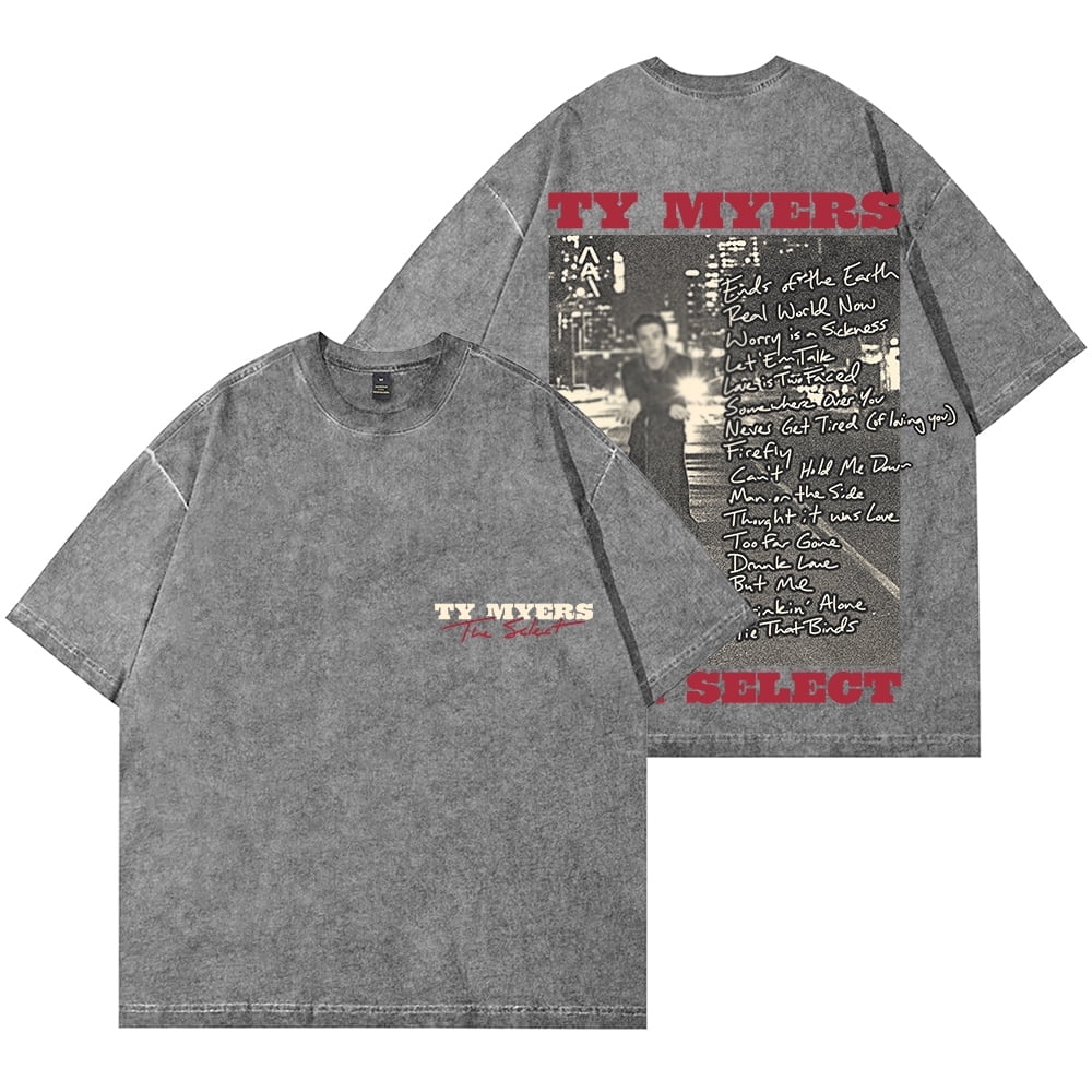 Ty Myers The Select Album Merch Vintage Wash Tee Summer Women Men ...
