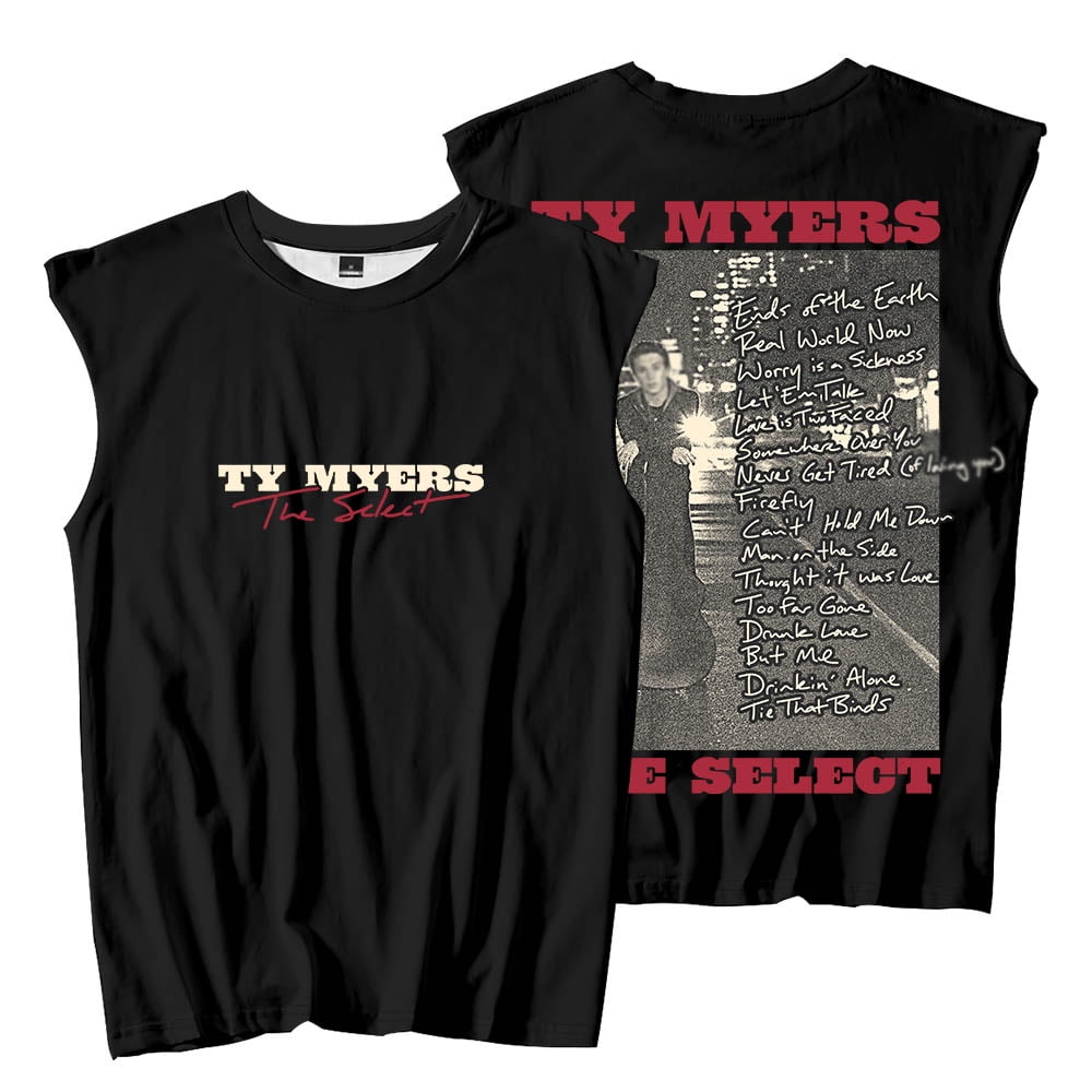 Ty Myers The Select Album Sleeveless T-Shirts 2025 Tour Merch Summer Unisex Fashion Tank Tops ...