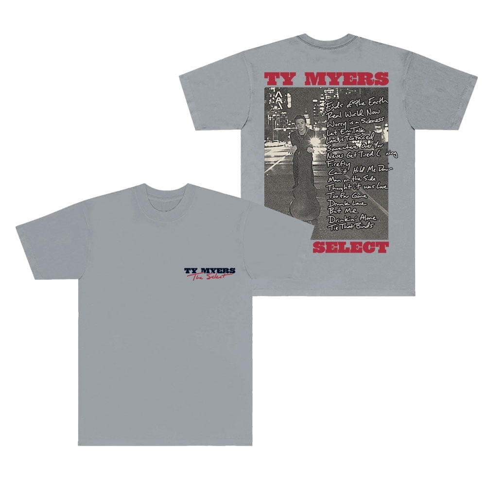 Ty Myers The Select Album T-Shirts 2025 Tour Merch Unisex Fashion Crewneck Short Sleeve Tee ...