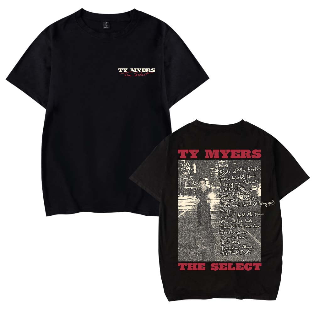 Ty Myers The Select Album Tracklist T-Shirt Women Men Casual Crewneck ...