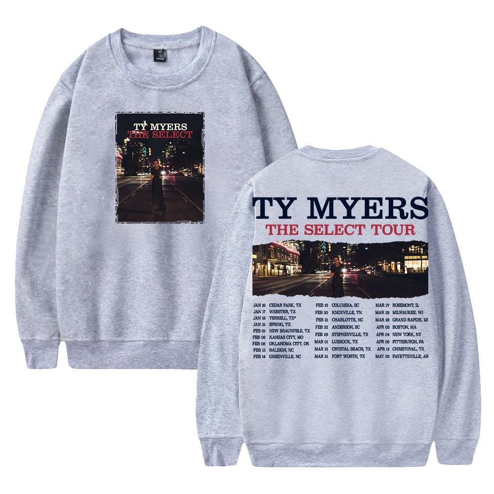 Ty Myers The Select Tour 2025 Merch Crewneck Long Sleeve Streetwear Women Men Sweatshirt ...
