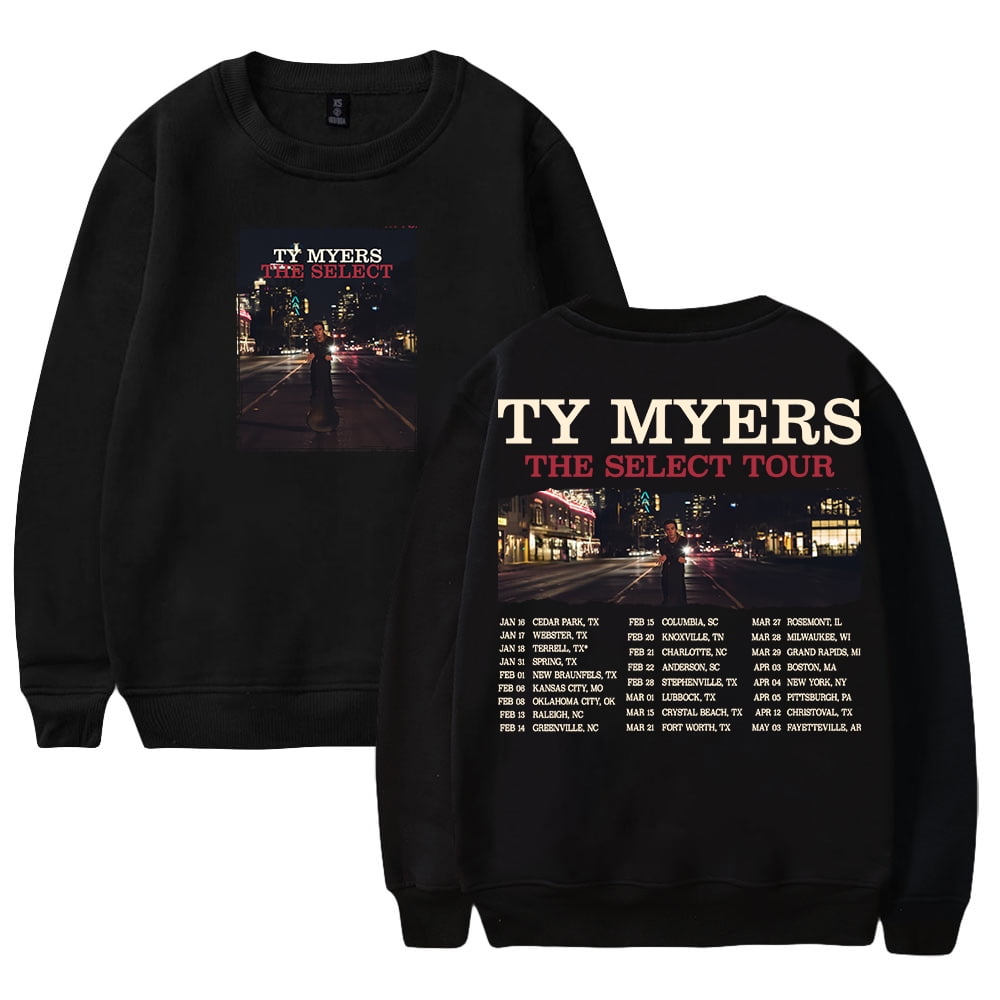 Ty Myers The Select Tour 2025 Merch Crewneck Long Sleeve Streetwear Women Men Sweatshirt ...