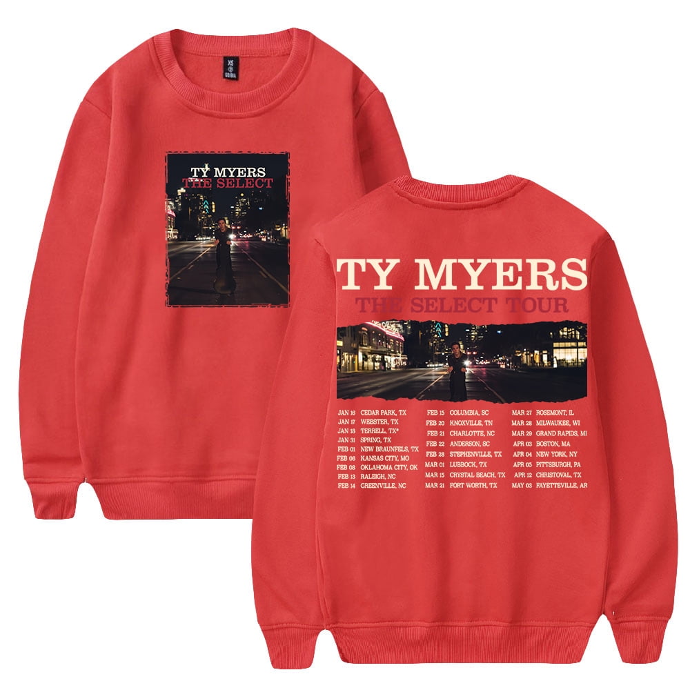Ty Myers The Select Tour 2025 Merch Crewneck Long Sleeve Streetwear Women Men Sweatshirt ...