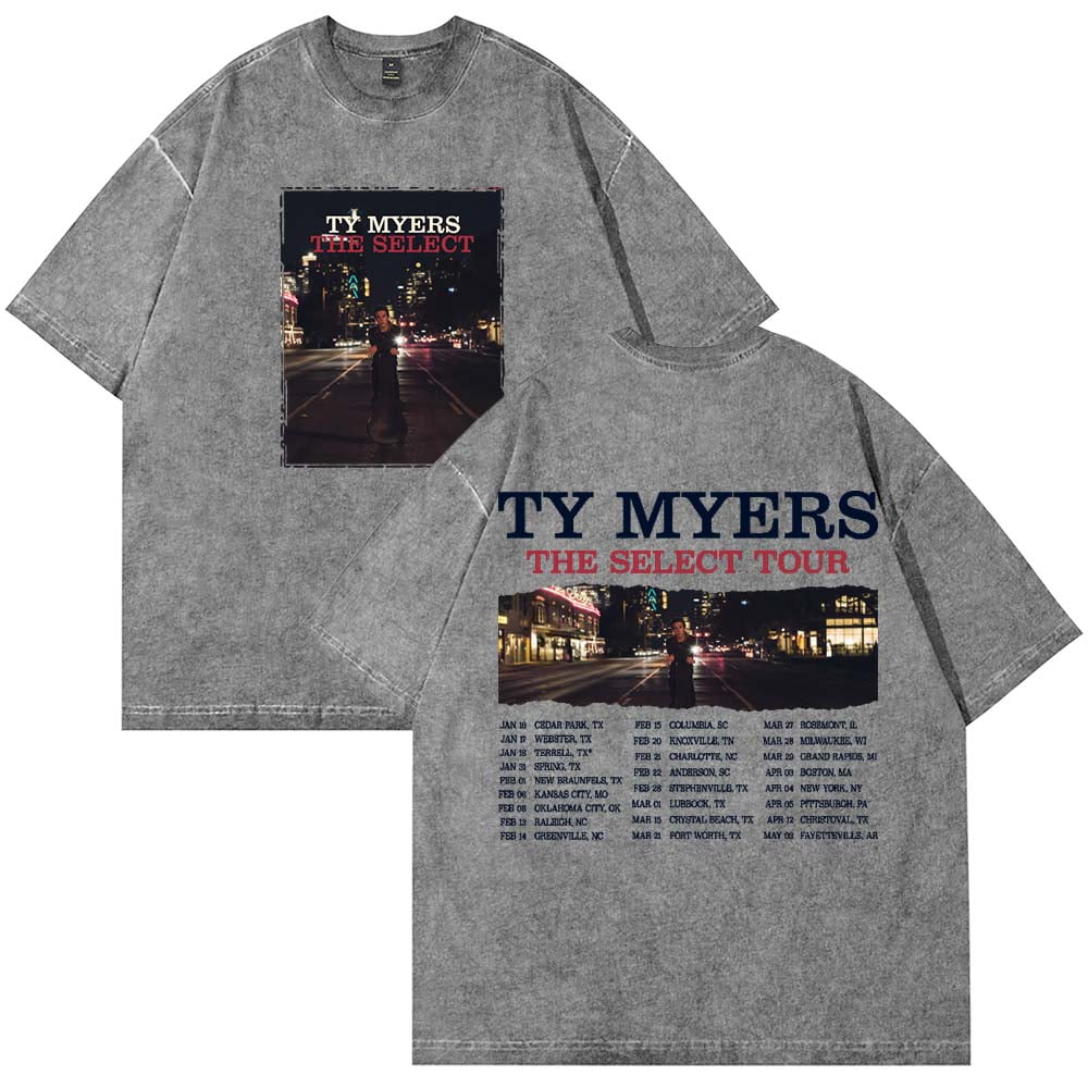 Ty Myers The Select Tour 2025 Merch T-Shirt Crewneck Vintage Cotton ...