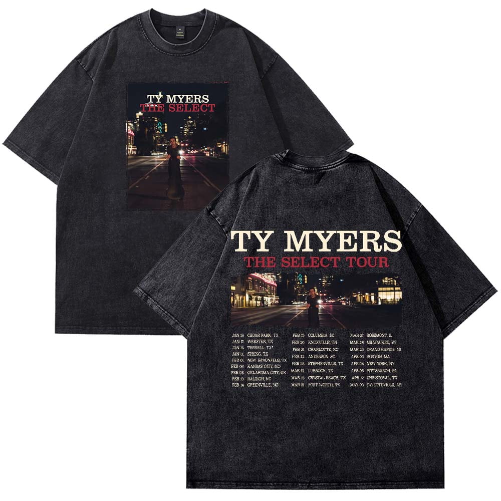 Ty Myers The Select Tour 2025 Merch T-Shirt Crewneck Vintage Cotton ...