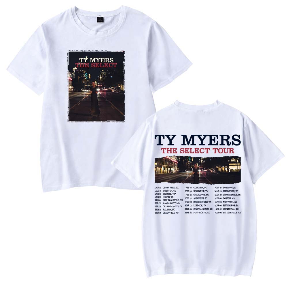 Ty Myers The Select Tour 2025 Merch T-Shirt Women Men Casual Crewneck ...