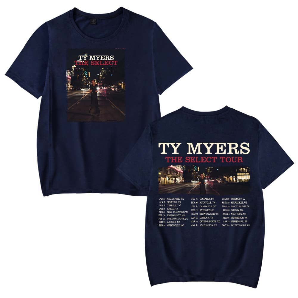 Ty Myers The Select Tour 2025 Merch T-Shirt Women Men Casual Crewneck ...