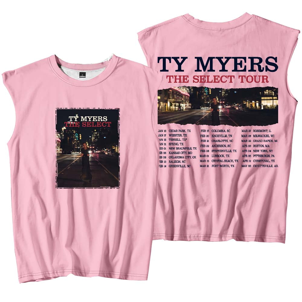 Ty Myers The Select Tour 2025 Merch Tank Tops Sleeveless Sport Vest ...