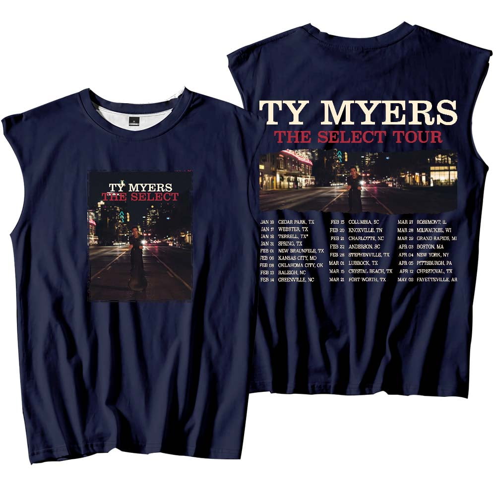 Ty Myers The Select Tour 2025 Merch Tank Tops Sleeveless Sport Vest Women Men Casual Outdoor ...