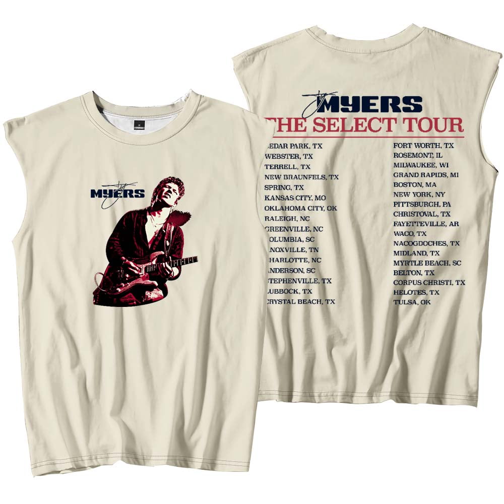 Ty Myers The Select Tour 2025 Merch Tank Tops Sleeveless Sport Vest ...