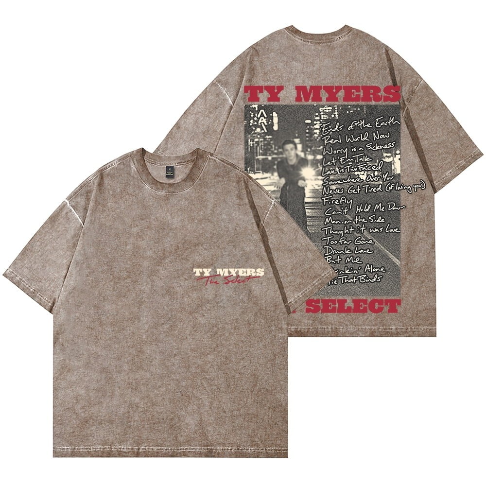 Ty Myers The Select Tour Vintage Wash Unisex Cotton Summer Concert Tee ...