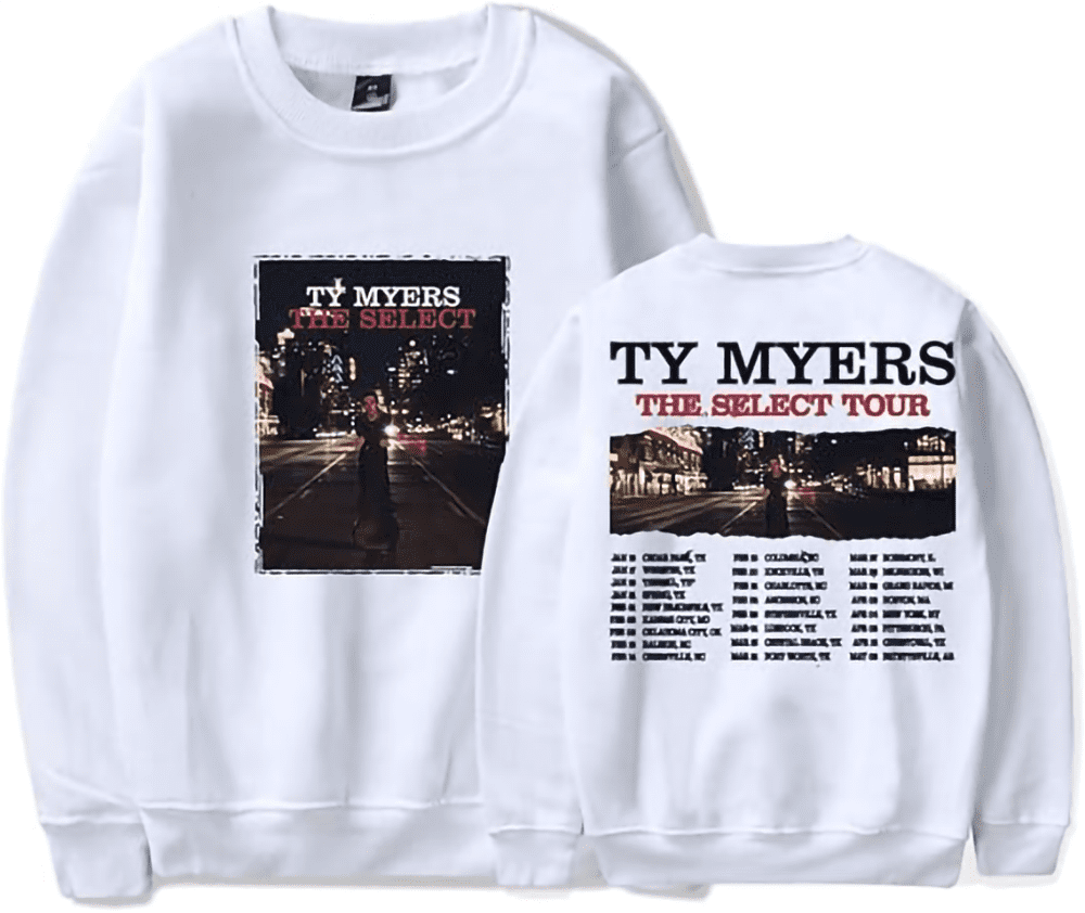 Ty Myers merch The Select Tour 2025 sweatshirt crewneck long sleeve sweatshirt men/women concert ...